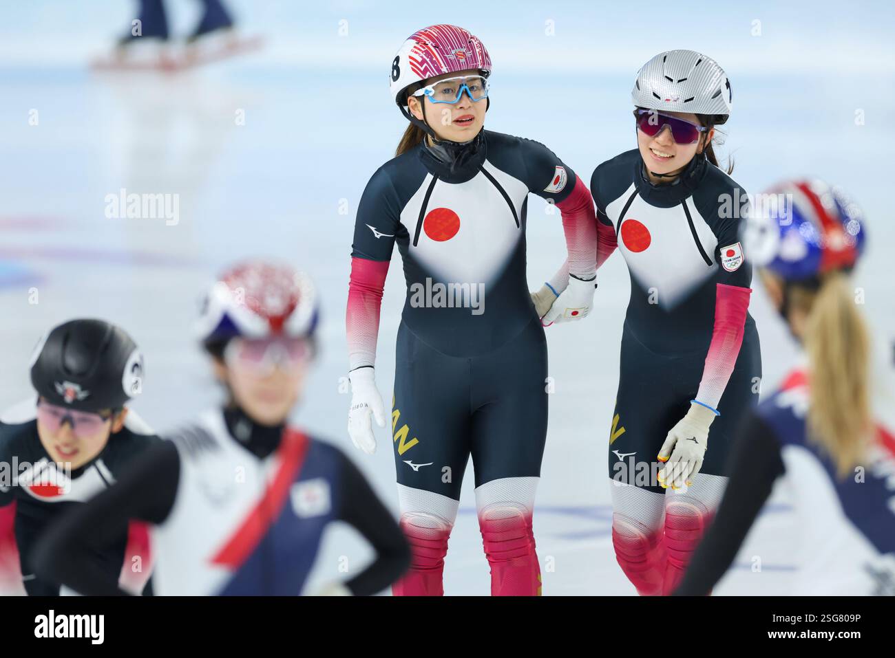 (L to R) Haruna Nagamori, Rina Shimada (JPN), FEBRUARY 9, 2025 - Short ...