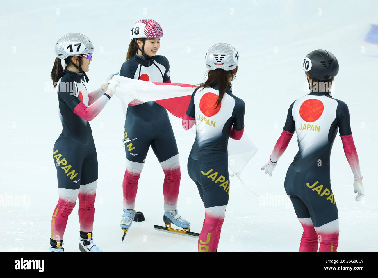 (L to R) Yuki Ishikawa, Haruna Nagamori, Rina Shimada, Riho Inuzuka ...