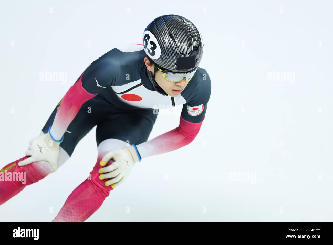 Harbin, China. 9th Feb, 2025. Kota Kikuchi (JPN) Short Track Skating : Men's 1000m Quarter Final ...