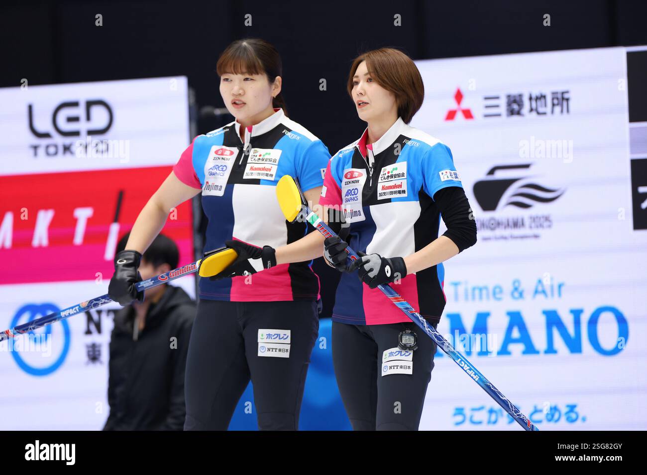 (L-R) Yuna Kotani, Sayaka Yoshimura (), FEBRUARY 9, 2025 - Curling ...