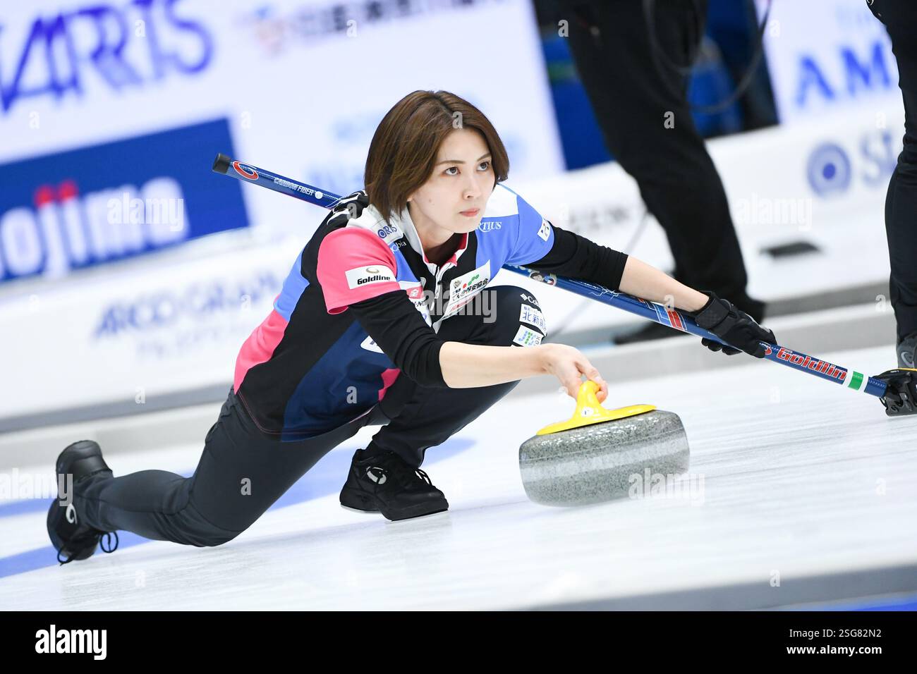 Sayaka Yoshimura (Fortius), FEBRUARY 9, 2025 - Curling : Japan curling championships Yokohama ...