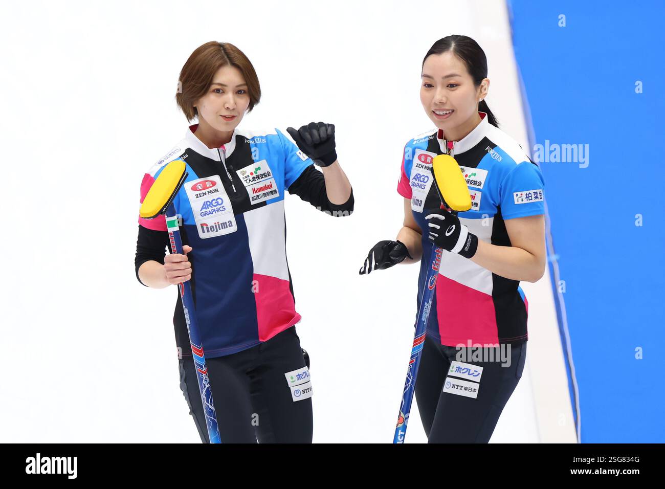 (L-R) Sayaka Yoshimura, Anna Omiya (), FEBRUARY 9, 2025 - Curling ...