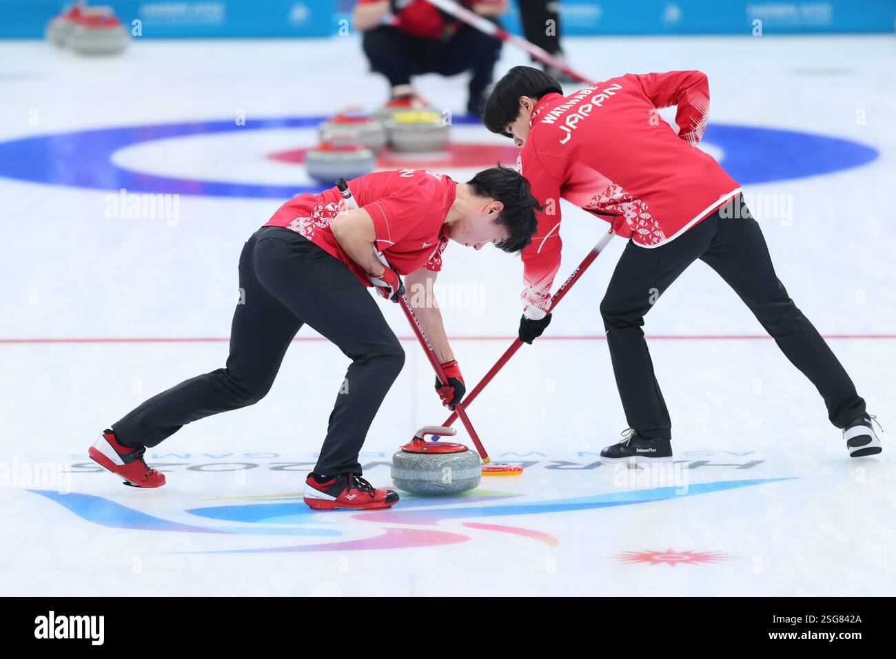 Harbin, China. 9th Feb, 2025. (L to R) Ayumu Hemmi, Haruki Watanabe ...