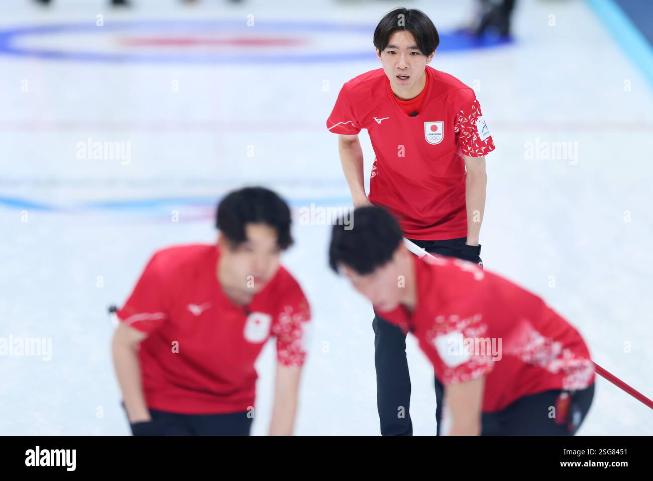 Harbin, China. 9th Feb, 2025. Haruki Watanabe (JPN) Curling : Men's Round Robin Group B match ...