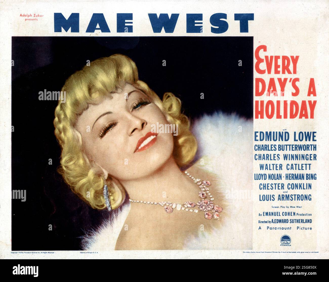 EVERY DAY'S A HOLIDAY [US 1937] MAE WEST Date: 1937 Stock Photo - Alamy