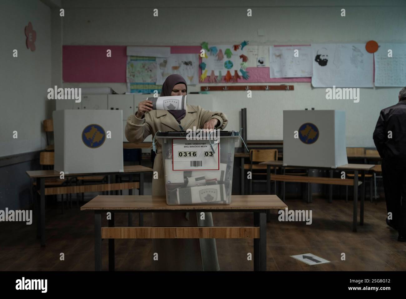 February 9, 2025, Drenas, Pristina, Kosovo: Kosovo parliamentary ...