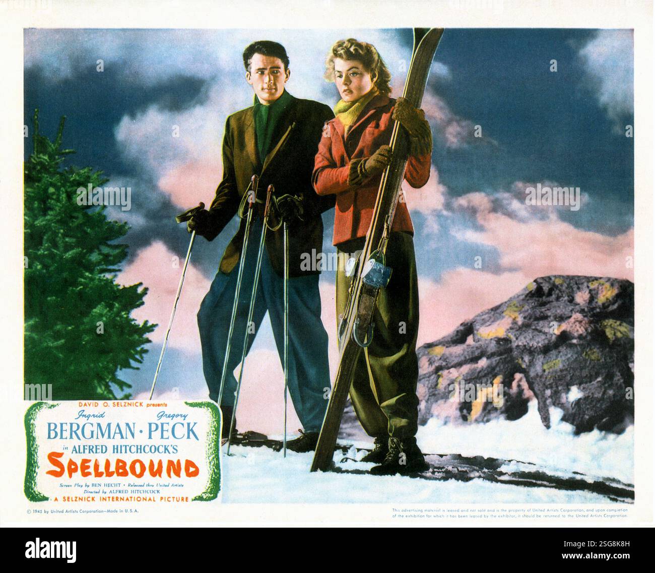 SPELLBOUND GREGORY PECK, INGRID BERGMAN Date: 1945 Stock Photo - Alamy