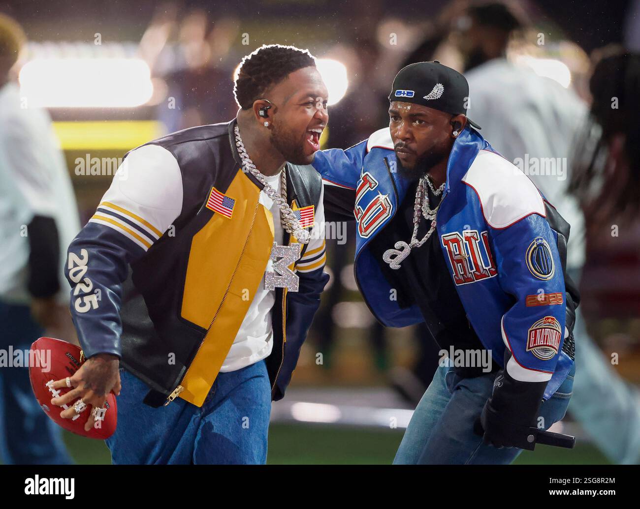 New Orleans, United States. 09th Feb, 2025. Mustard and rapper Kendrick ...