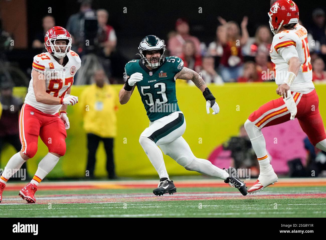 Philadelphia Eagles linebacker Zack Baun (53) in action against the ...