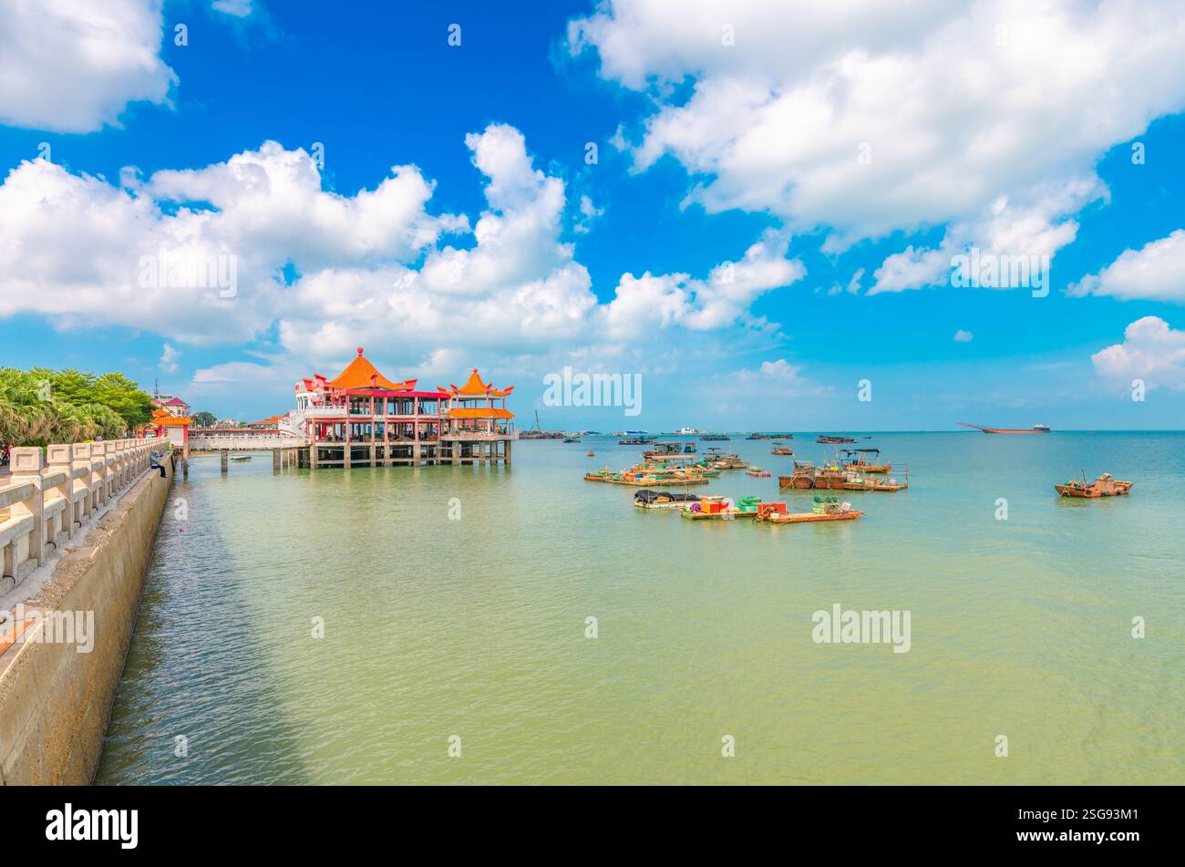 Coastline and pier scenery of Beihai City, Guangxi, China Stock Photo ...