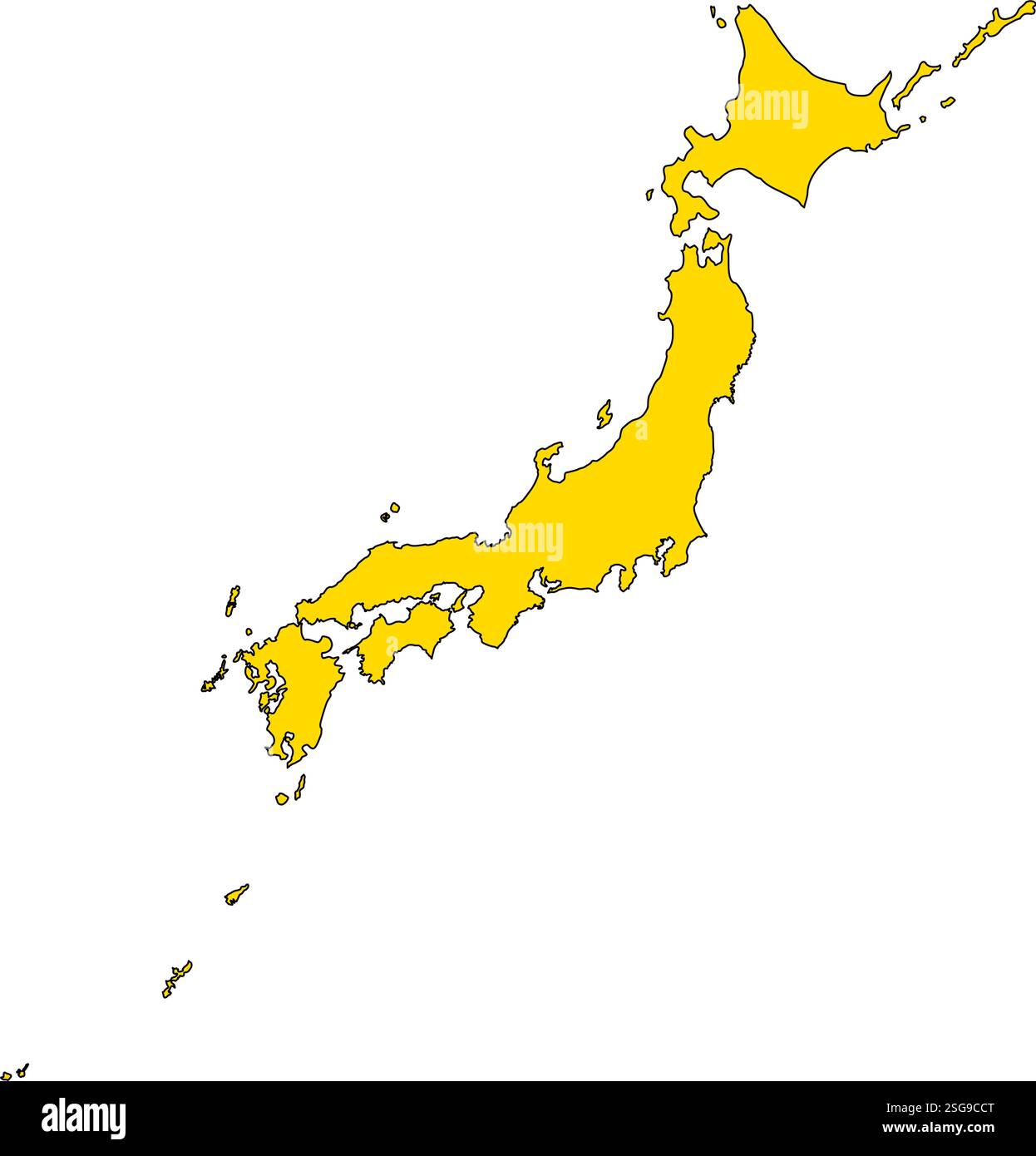 Tohoku map japan japanese Cut Out Stock Images & Pictures - Alamy