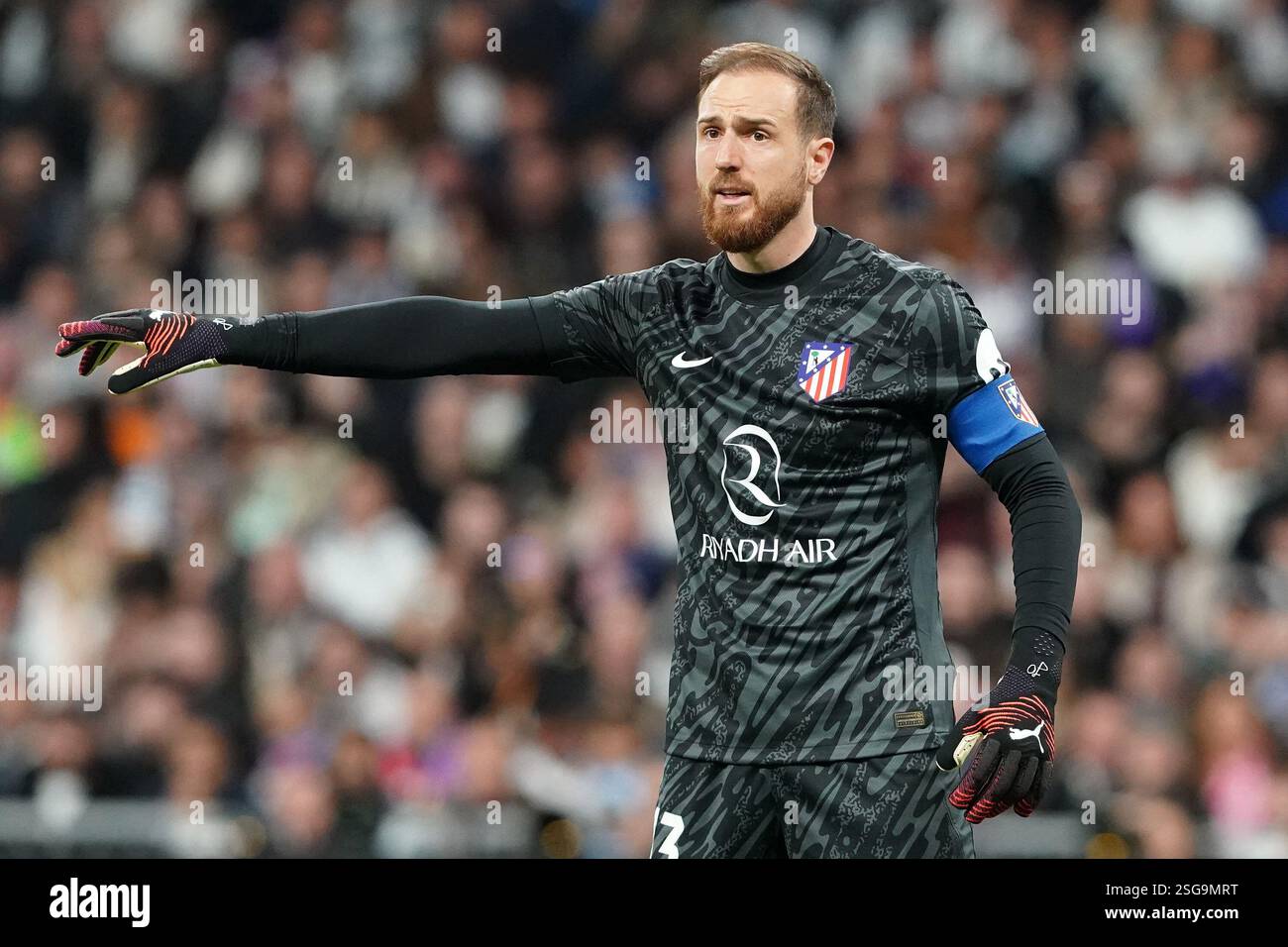 Madrid, Spain. 08th Feb, 2025. Atletico de Madrid's Jan Oblack during ...