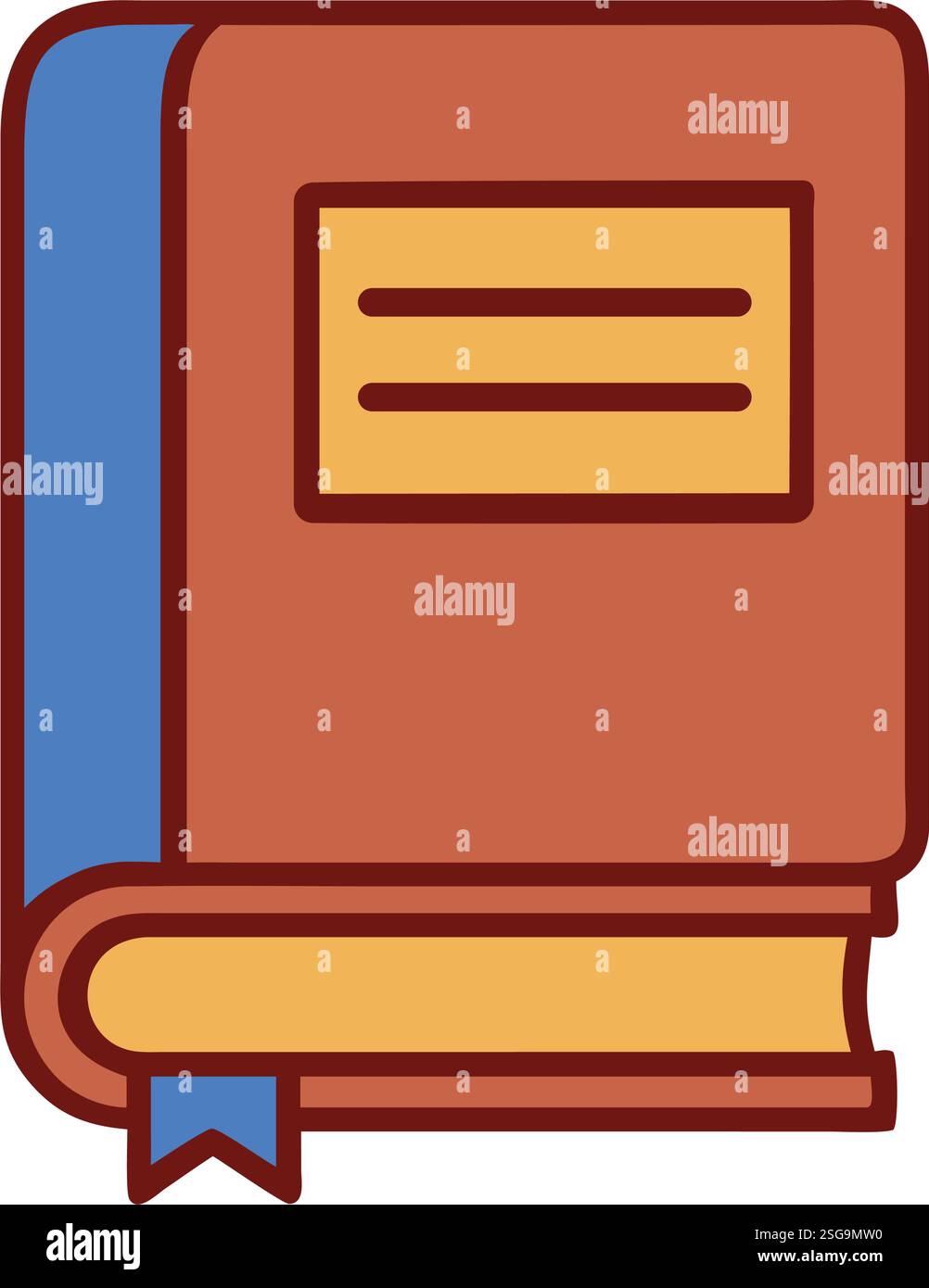 Hardcover Book with Label Icon Stock Vector Image & Art - Alamy