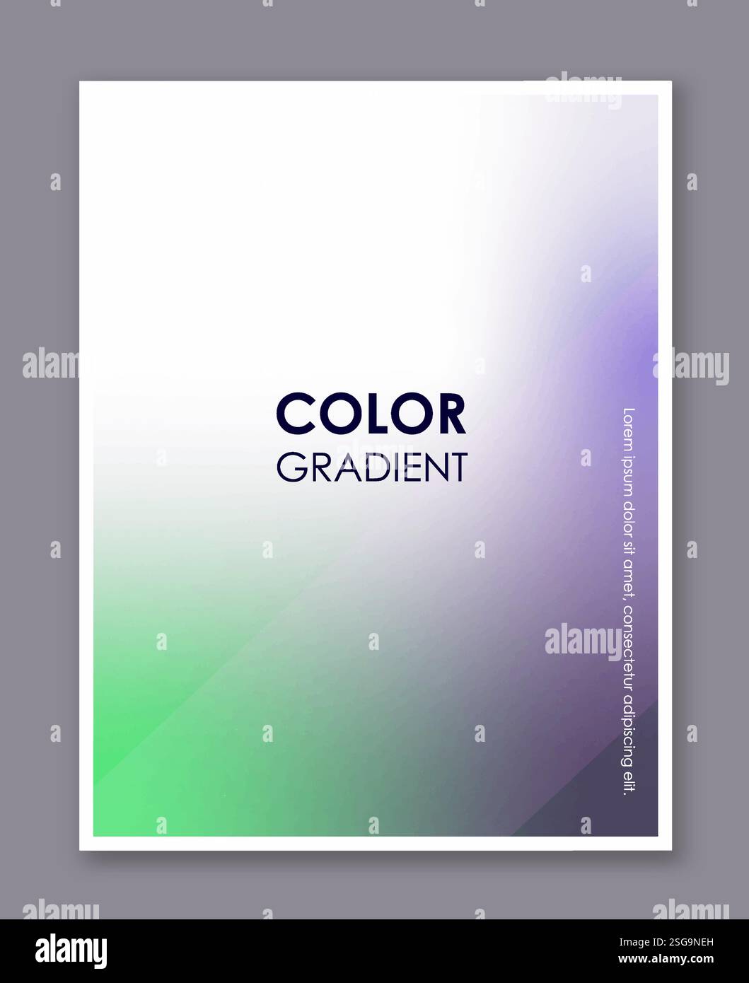 Color gradient poster. Abstract patterns and ornaments. Blue, green and ...