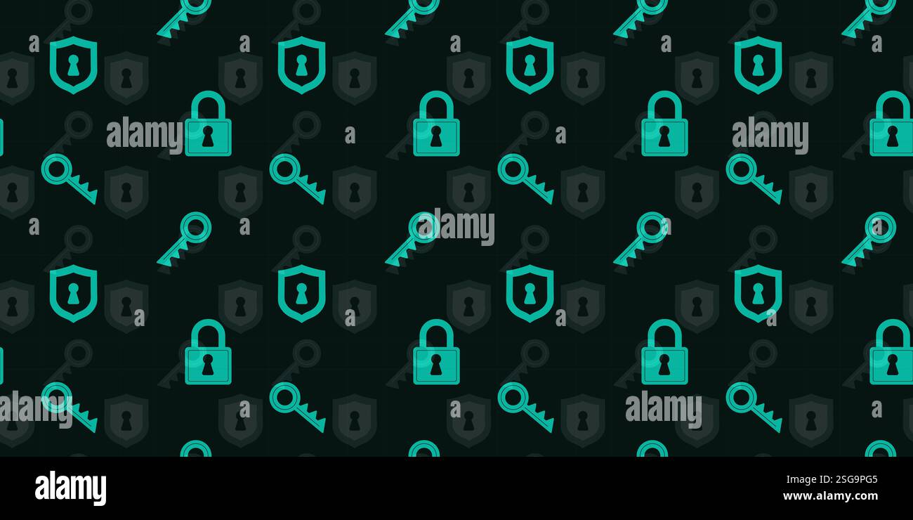 Background pattern featuring locks and keys with a modern design ...