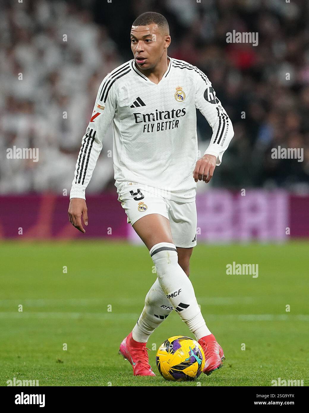 Madrid, Spain. 08th Feb, 2025. Real Madrid's Kylian Mbappe during La ...