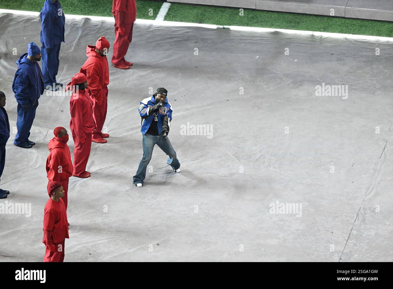 February 9, 2025, New Orleans LA; Kendrick Lamar performs during the ...