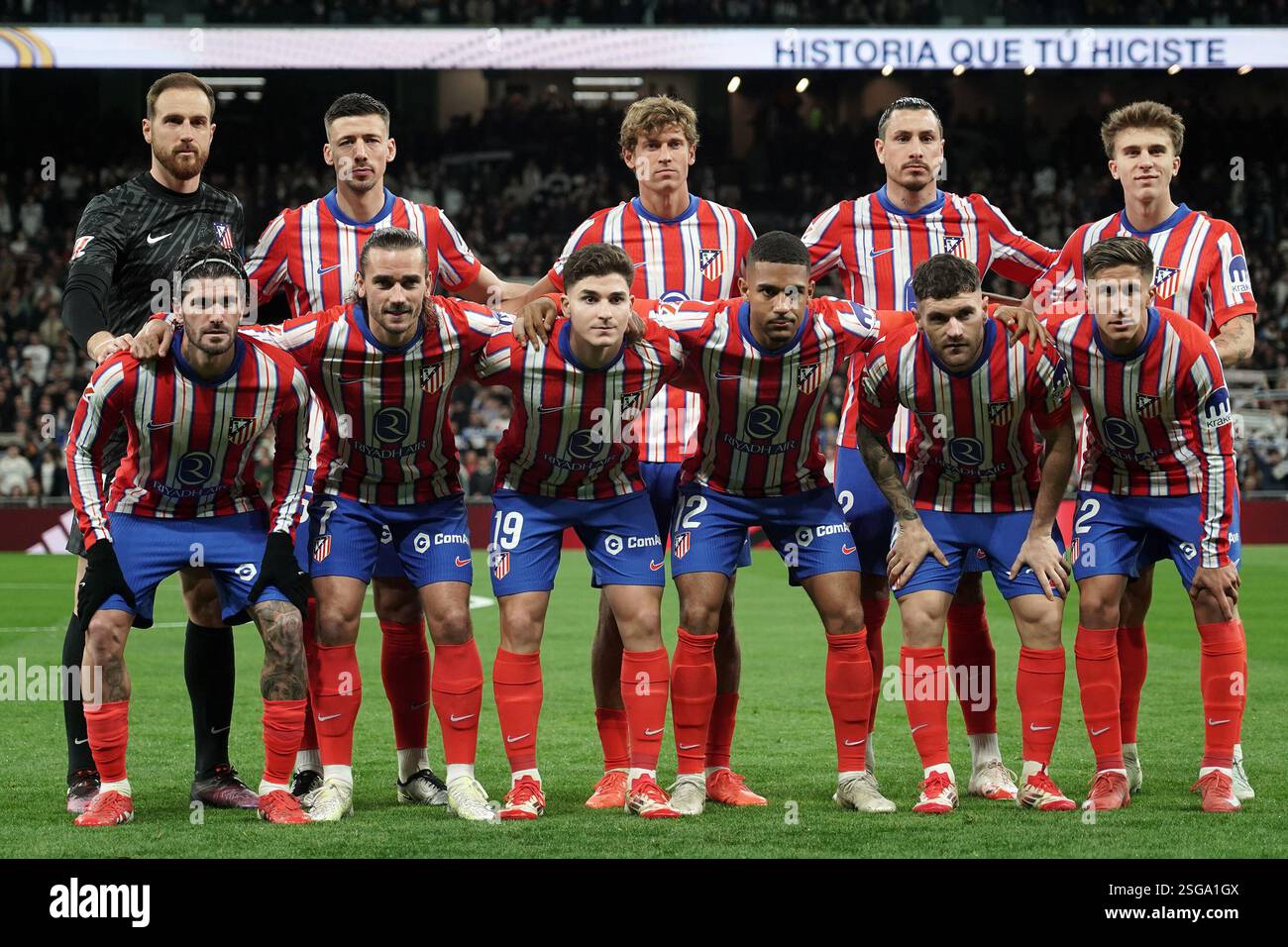 Madrid, Spain. 08th Feb, 2025. Atletico de Madrid's team photo with Jan ...