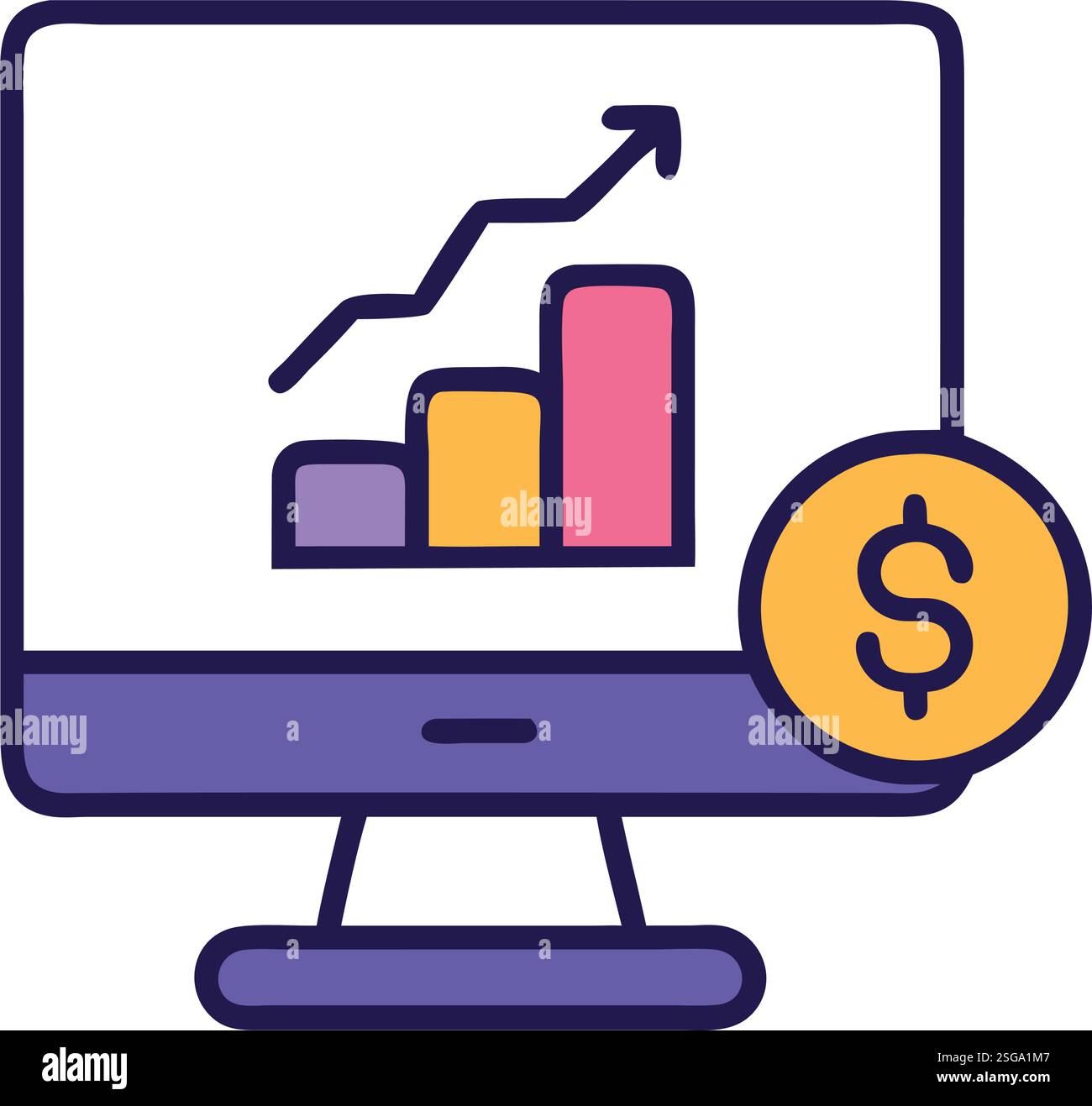 Digital Business Growth Icon Stock Vector Image & Art - Alamy