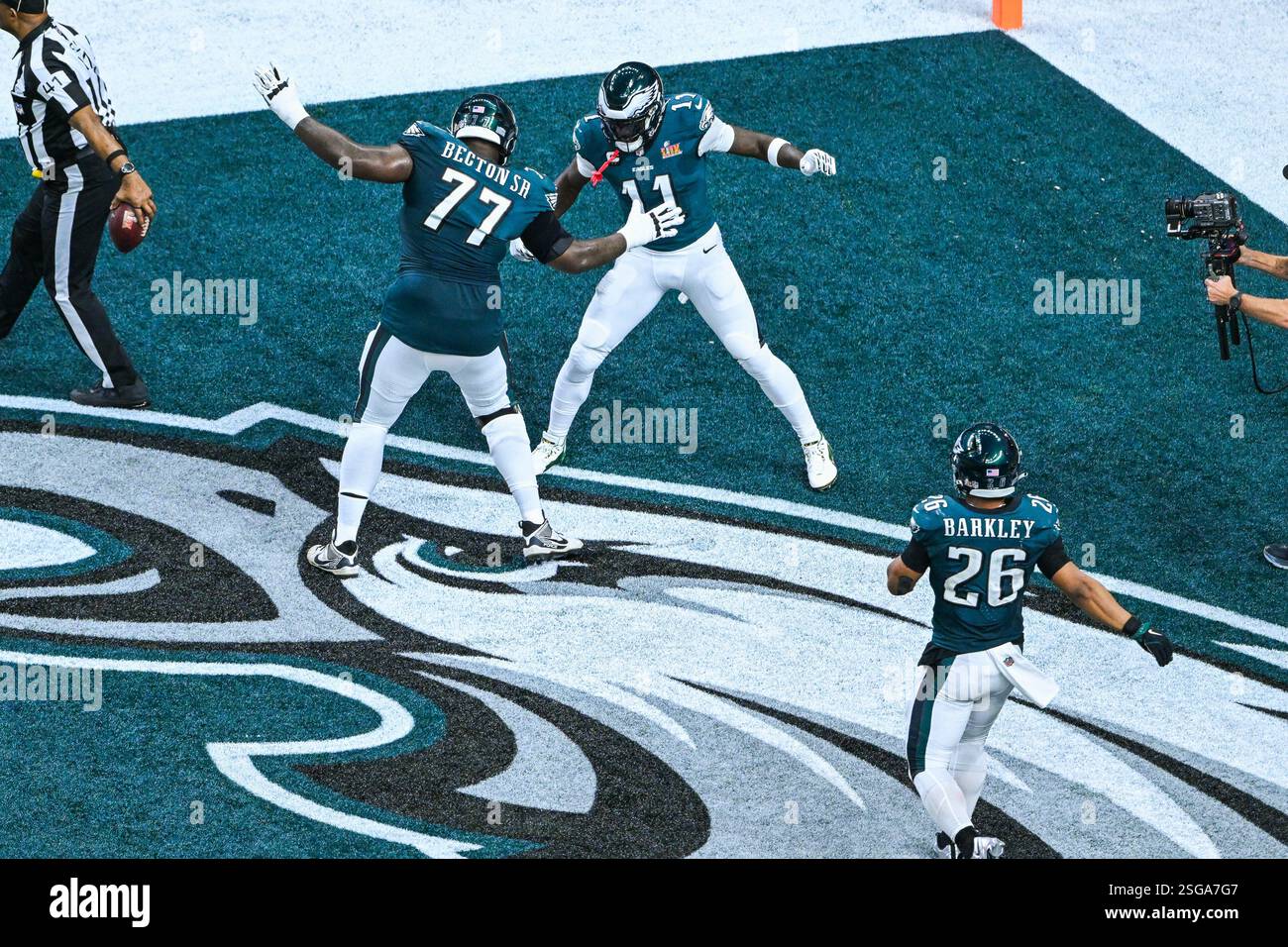 New Orleans, USA. 09th Feb, 2025. Philadelphia Eagles Guard #77 Mekhi ...