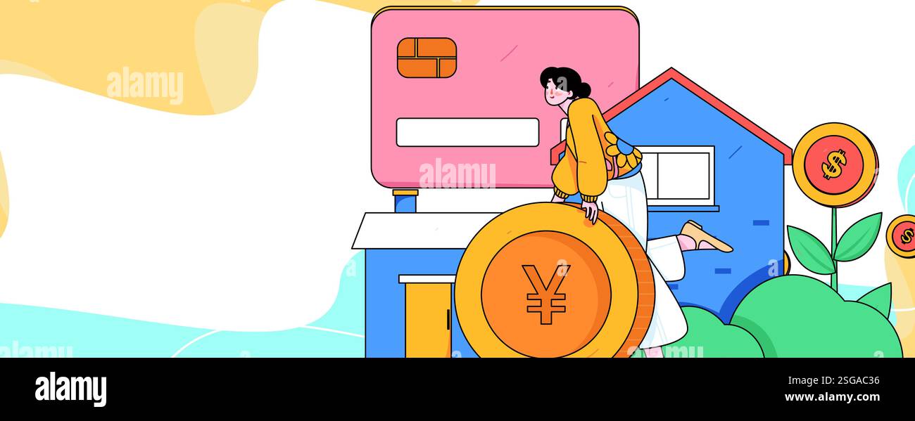 Home loan flat vector concept operation illustration Stock Vector Image ...