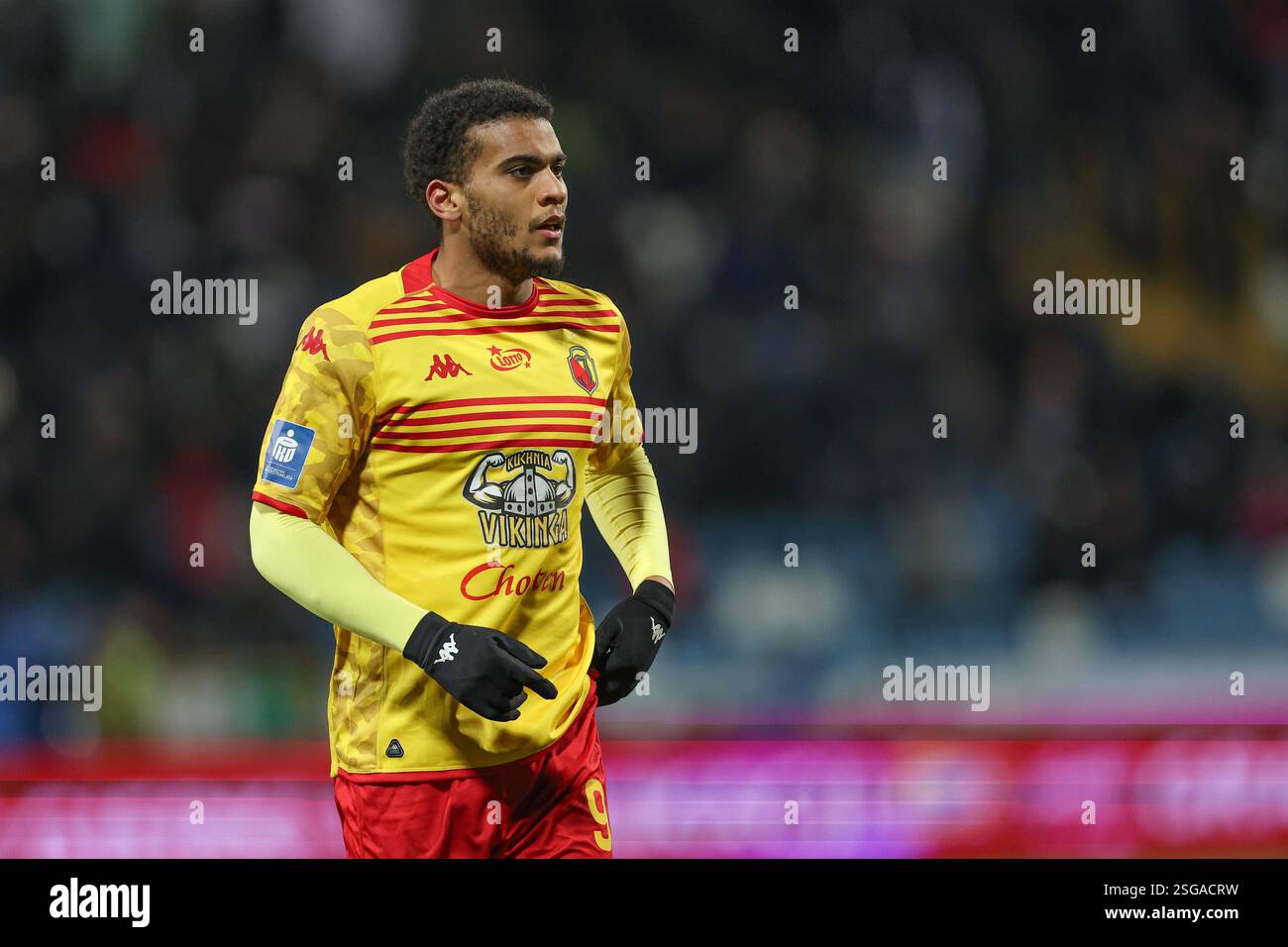 Lamine Diaby-Fadiga of Jagiellonia Bialystok seen during Polish League ...