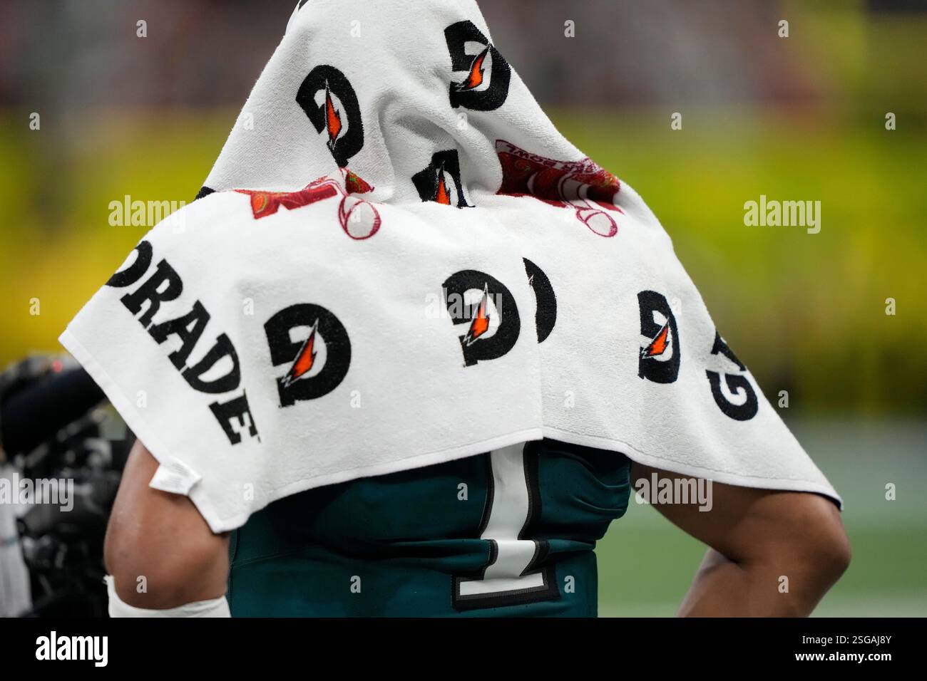 Philadelphia Eagles quarterback Jalen Hurts (1) is seen on the ...