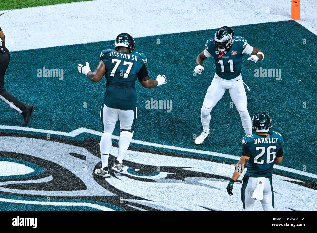 New Orleans, USA. 09th Feb, 2025. Philadelphia Eagles Guard #77 Mekhi ...