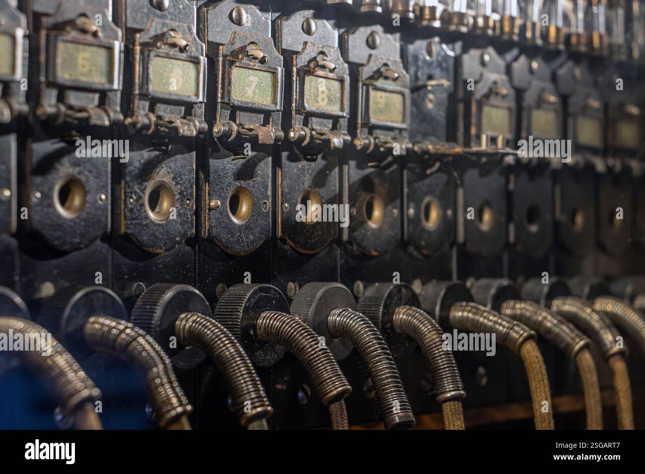 Old telephone exchange cable hi-res stock photography and images - Alamy