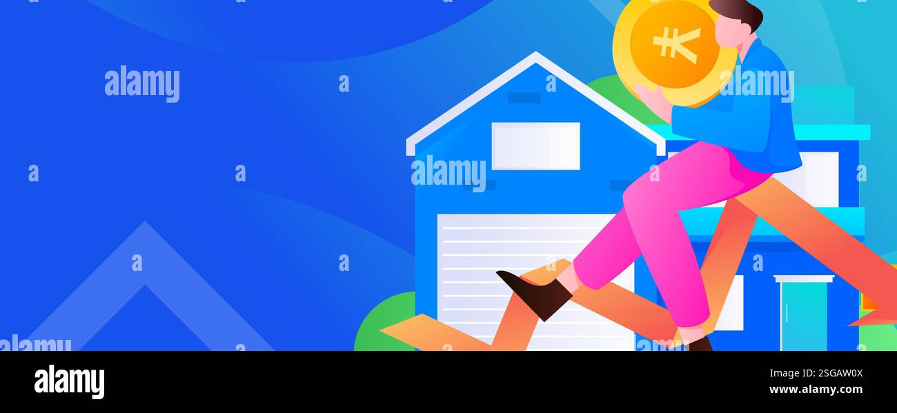 Home loan flat vector concept operation illustration Stock Vector Image ...