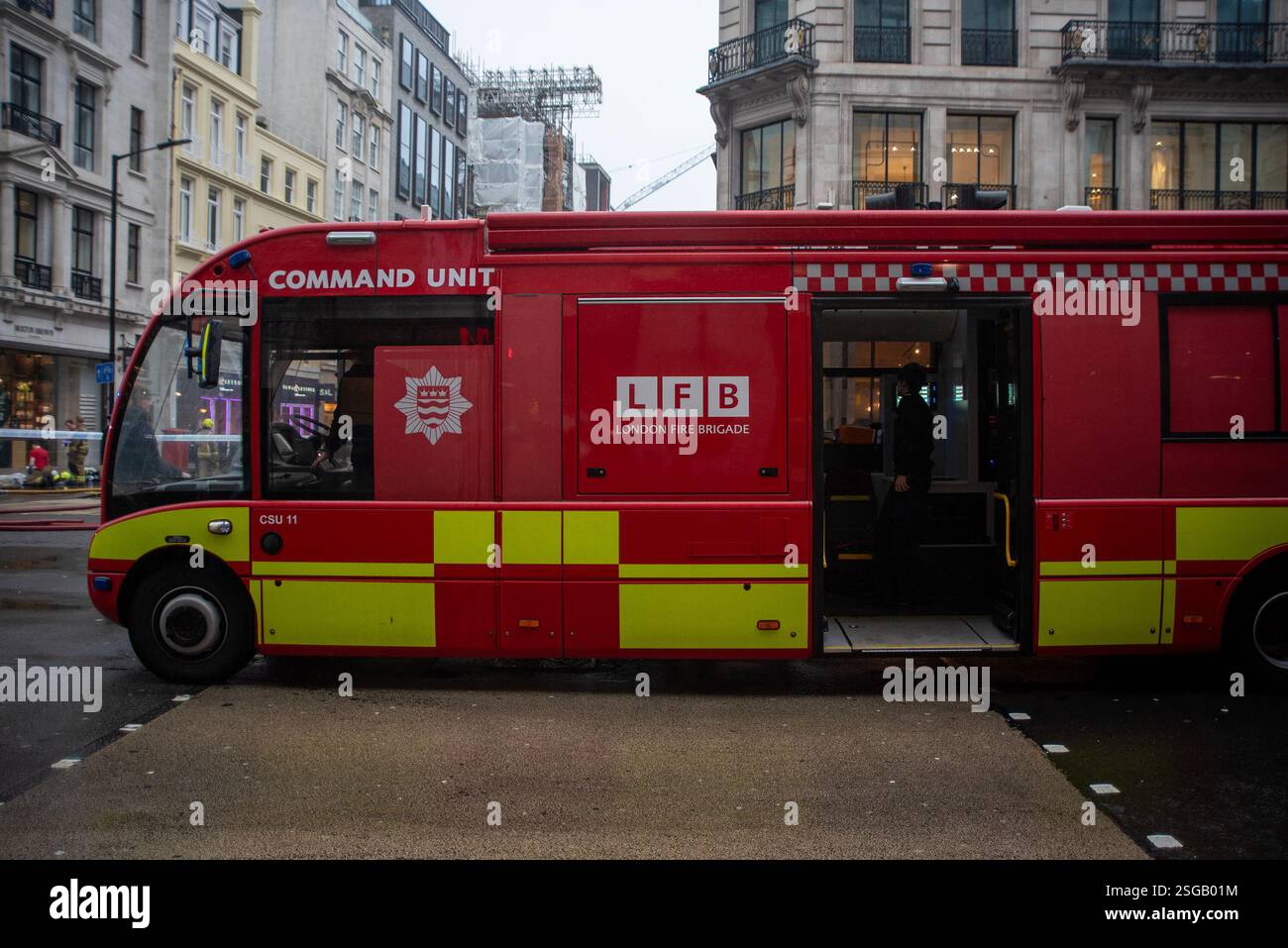 London, UK. 08th Feb, 2025. Opened door of the London Fire Brigade's ...