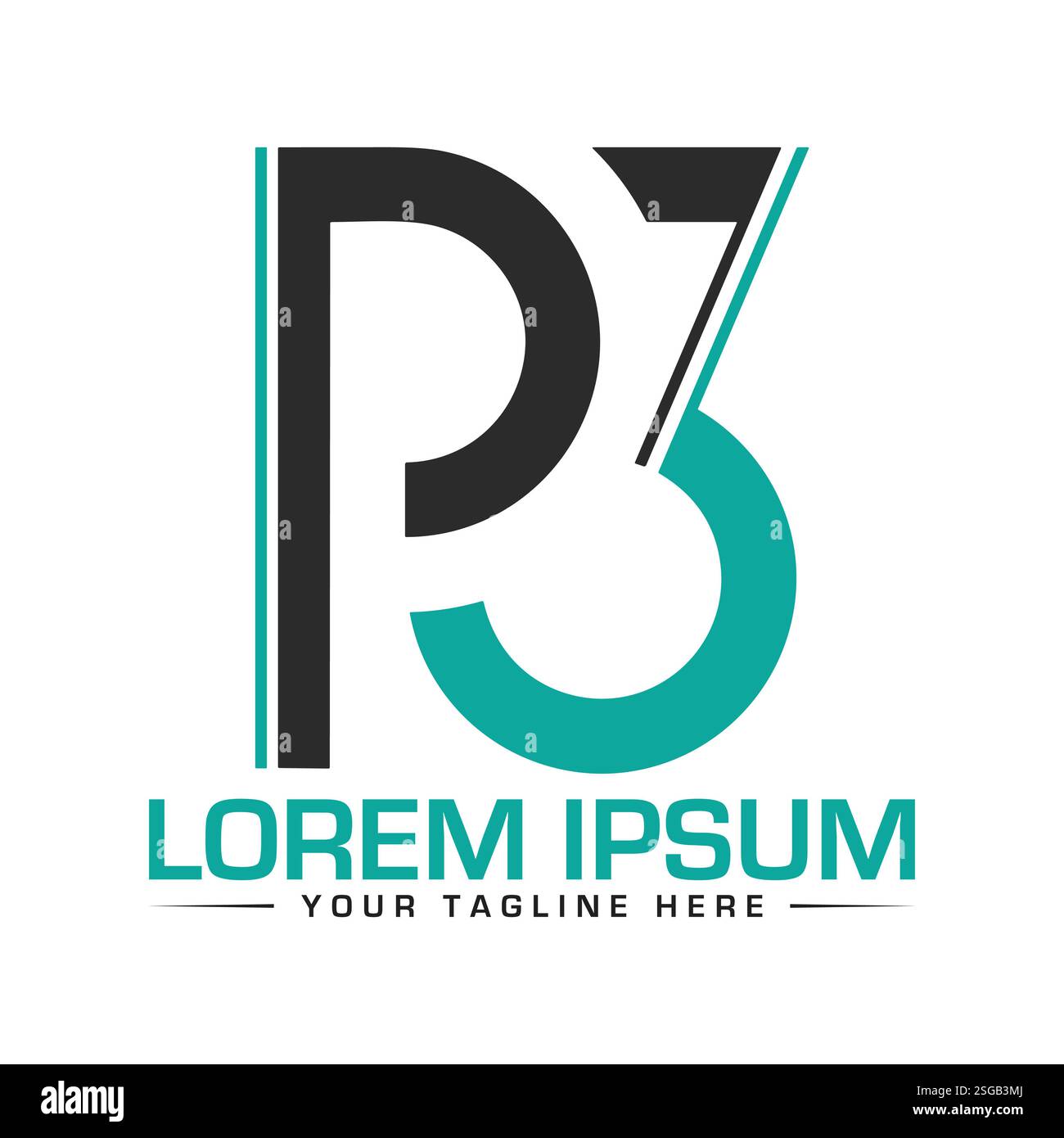 P3 Letter Logo Design Stock Vector Image & Art - Alamy