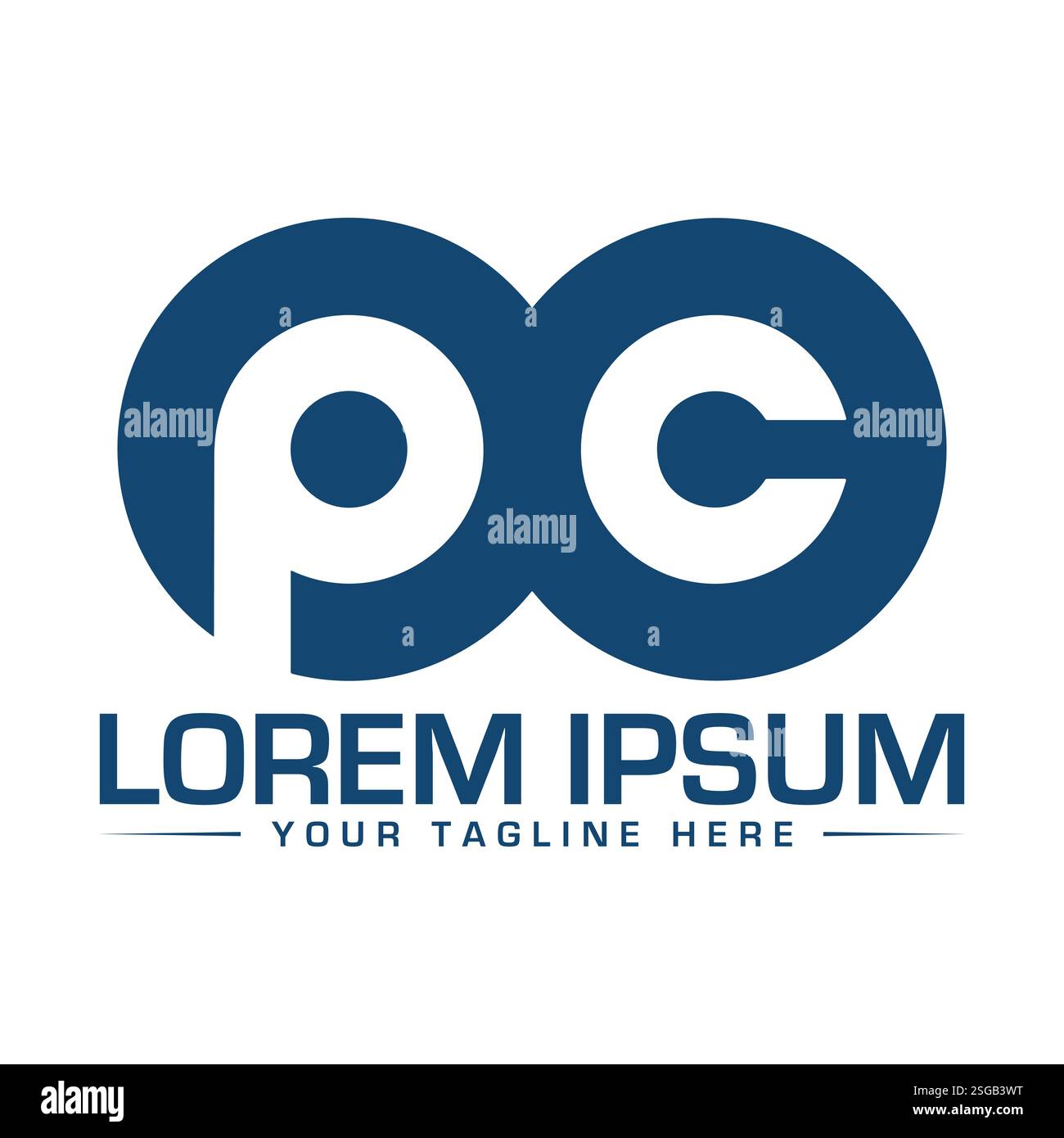 PC Letter Logo Design Stock Vector Image & Art - Alamy