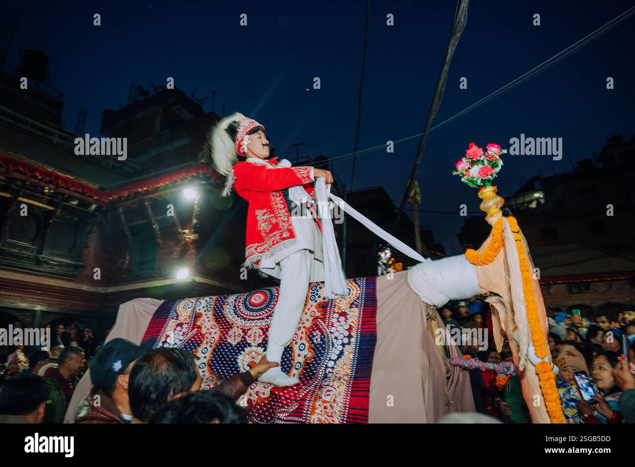 Bhaktapur, Bagmati, Nepal. 9th Feb, 2025. Performers showcase the ...