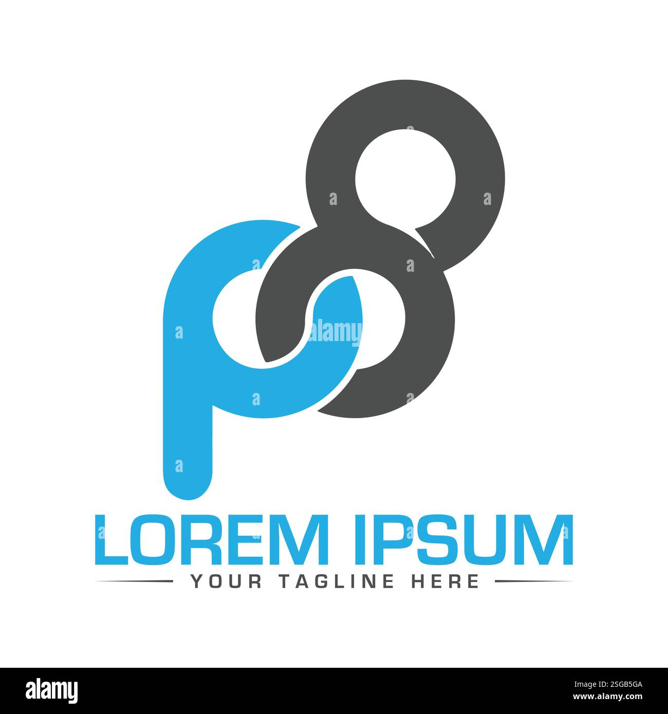 P8 Letter Logo Design Stock Vector Image & Art - Alamy