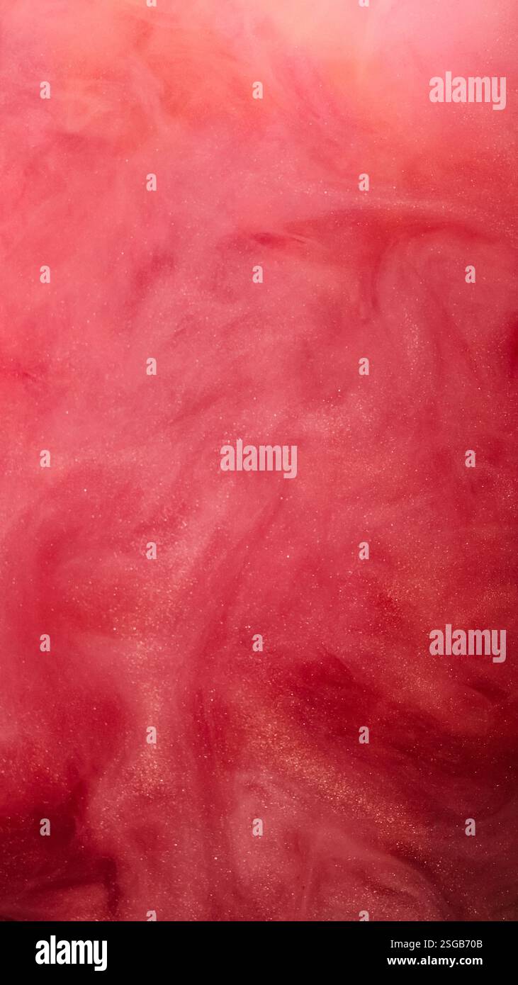 Sparkle fog. Glow texture. Defocused red pink color haze mist ink vapor ...