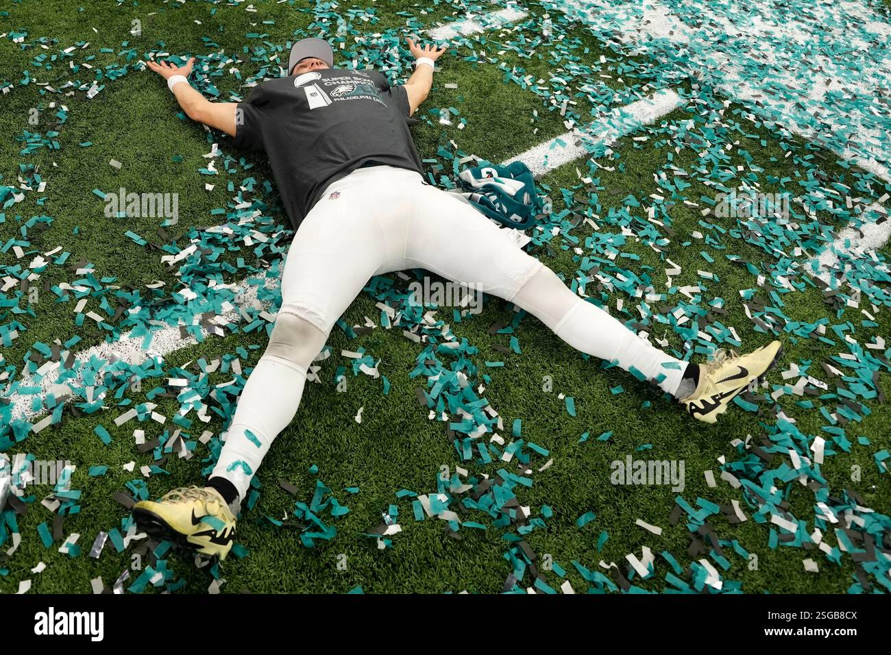 Philadelphia Eagles punter Braden Mann celebrates after the NFL Super ...