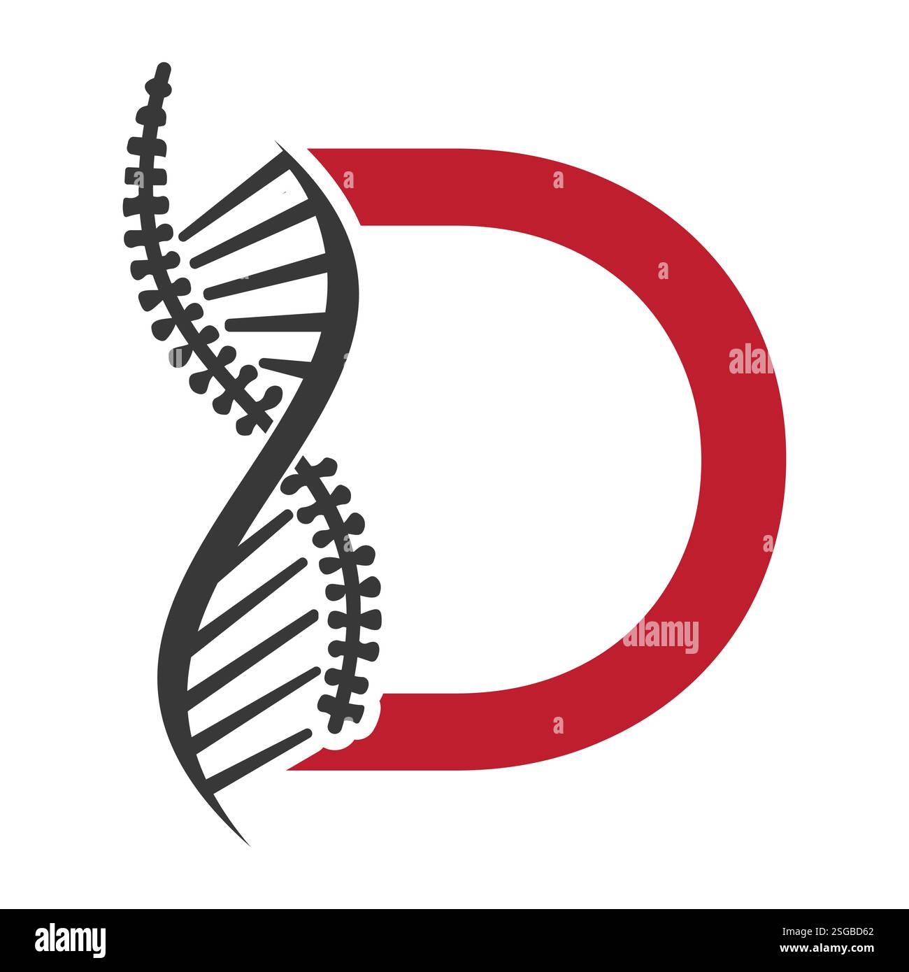 Initial Letter D Spin Therapy Logo, Orthopedic Symbol For Medical and ...