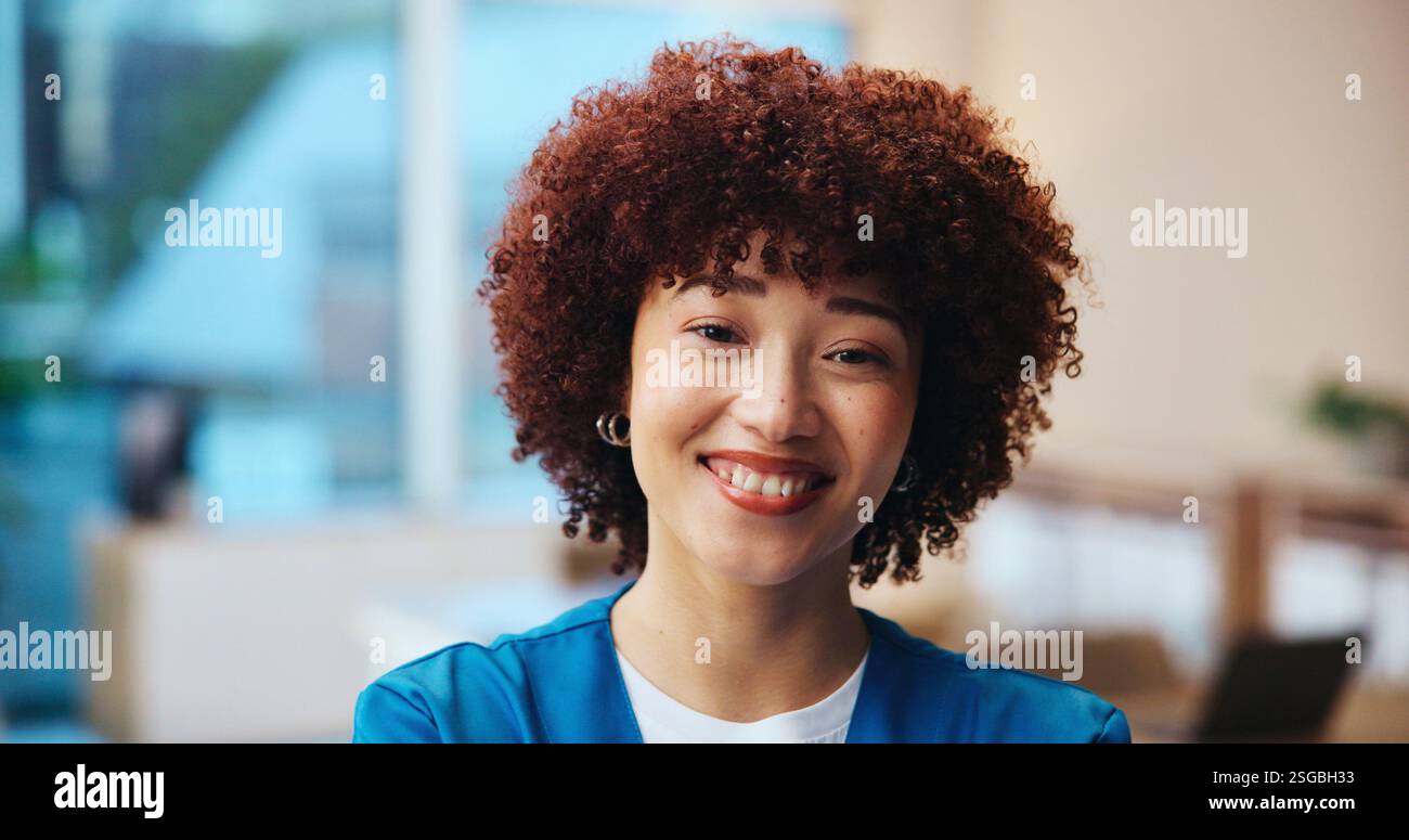 Healthcare, nurse and portrait in clinic with smile, pride and public ...