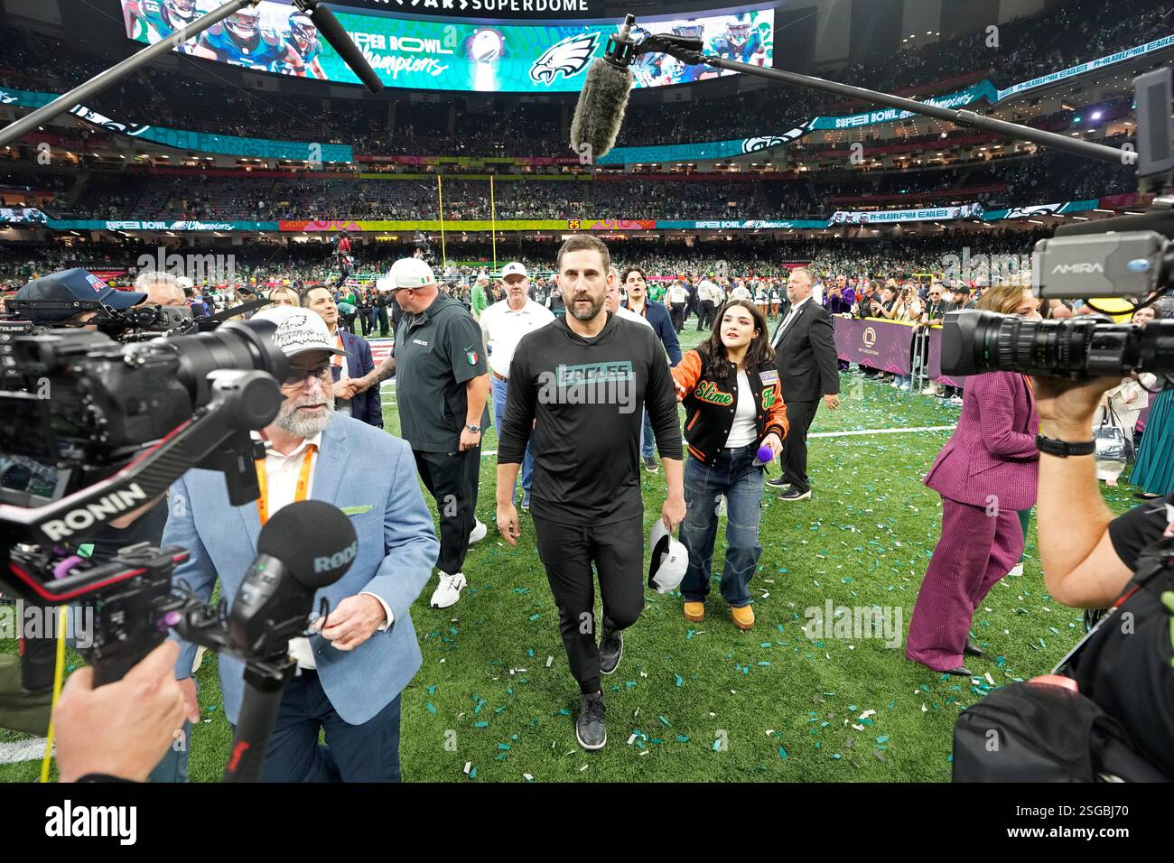 Philadelphia Eagles head coach Nick Sirianni walks off the field after ...