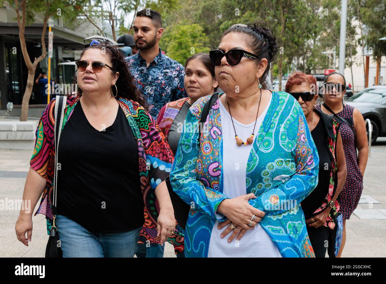 Mechelle Turvey, mother of Cassius Turvey, arrives with family members ...