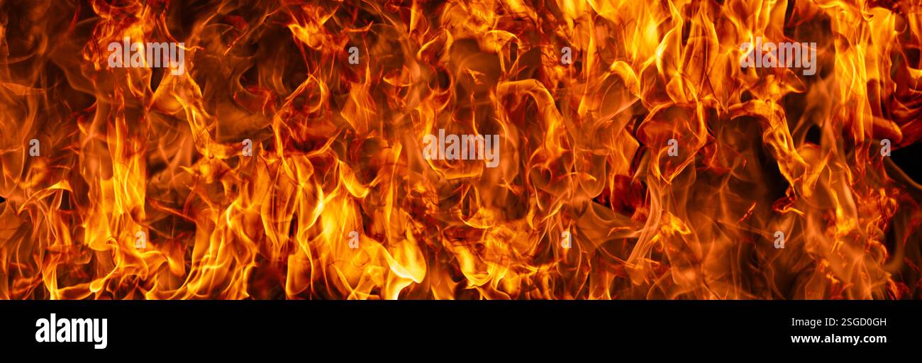 Fire banner. Flames Burning Fire. Blazing fire with vivid colors. Fiery ...