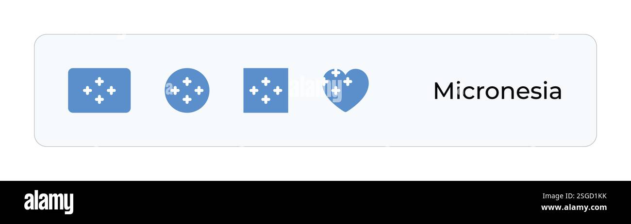 Micronesian flag icons hi-res stock photography and images - Alamy