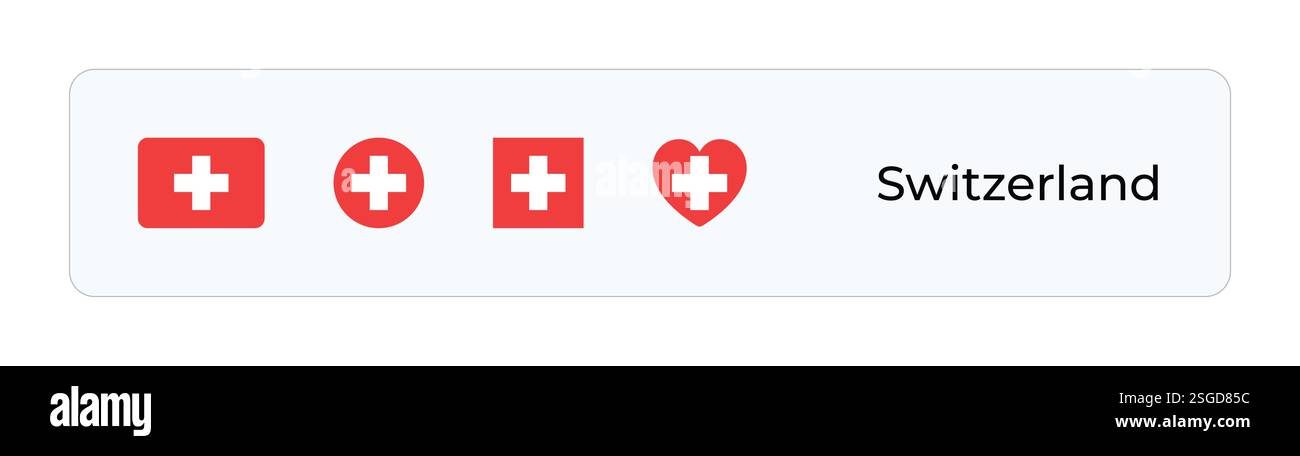 Minimalist Sweden Flag Icons. Rectangular, Square, Circular, Heart ...