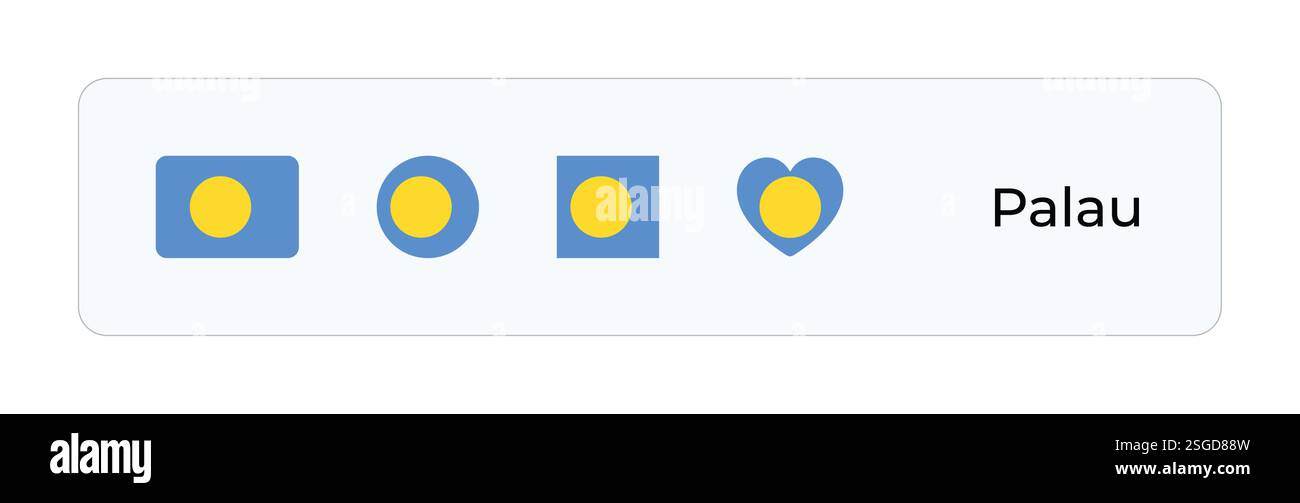 Minimalist palau flag hi-res stock photography and images - Alamy