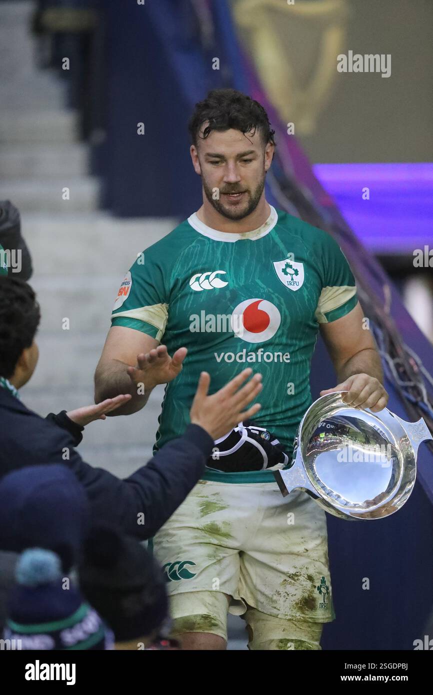 Irelands caelan doris captain with centenary quaich hi-res stock ...