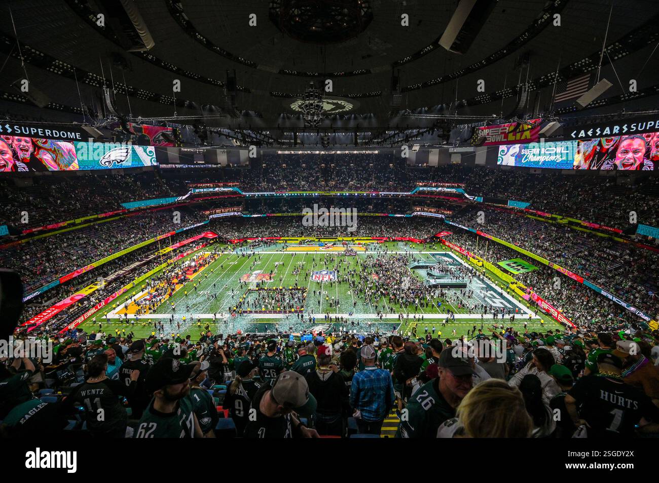 New Orleans, USA. 09th Feb, 2025. The Philadelphia Eagles celebrate ...