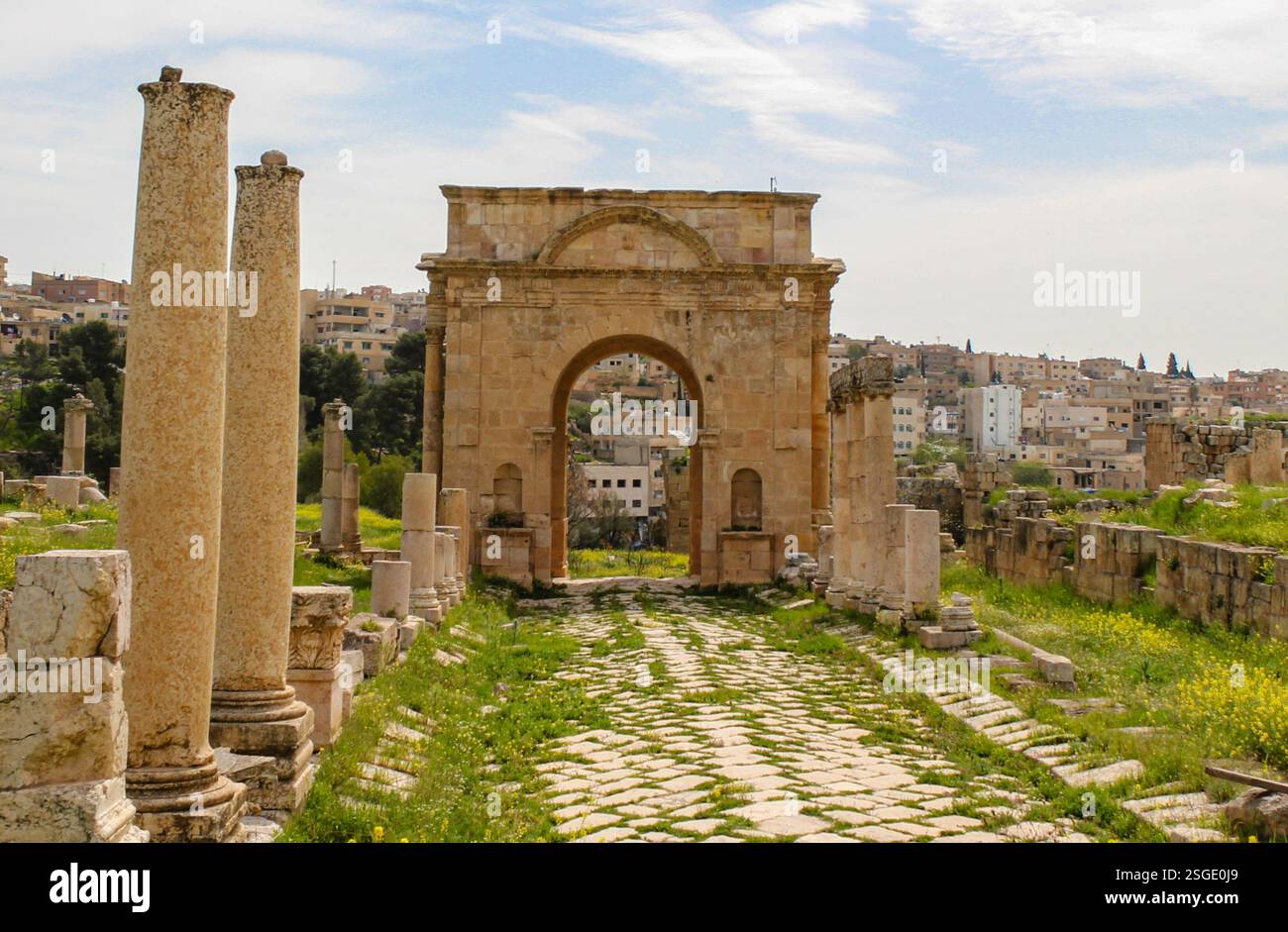 Roman Ruins in Jordan Stock Photo - Alamy