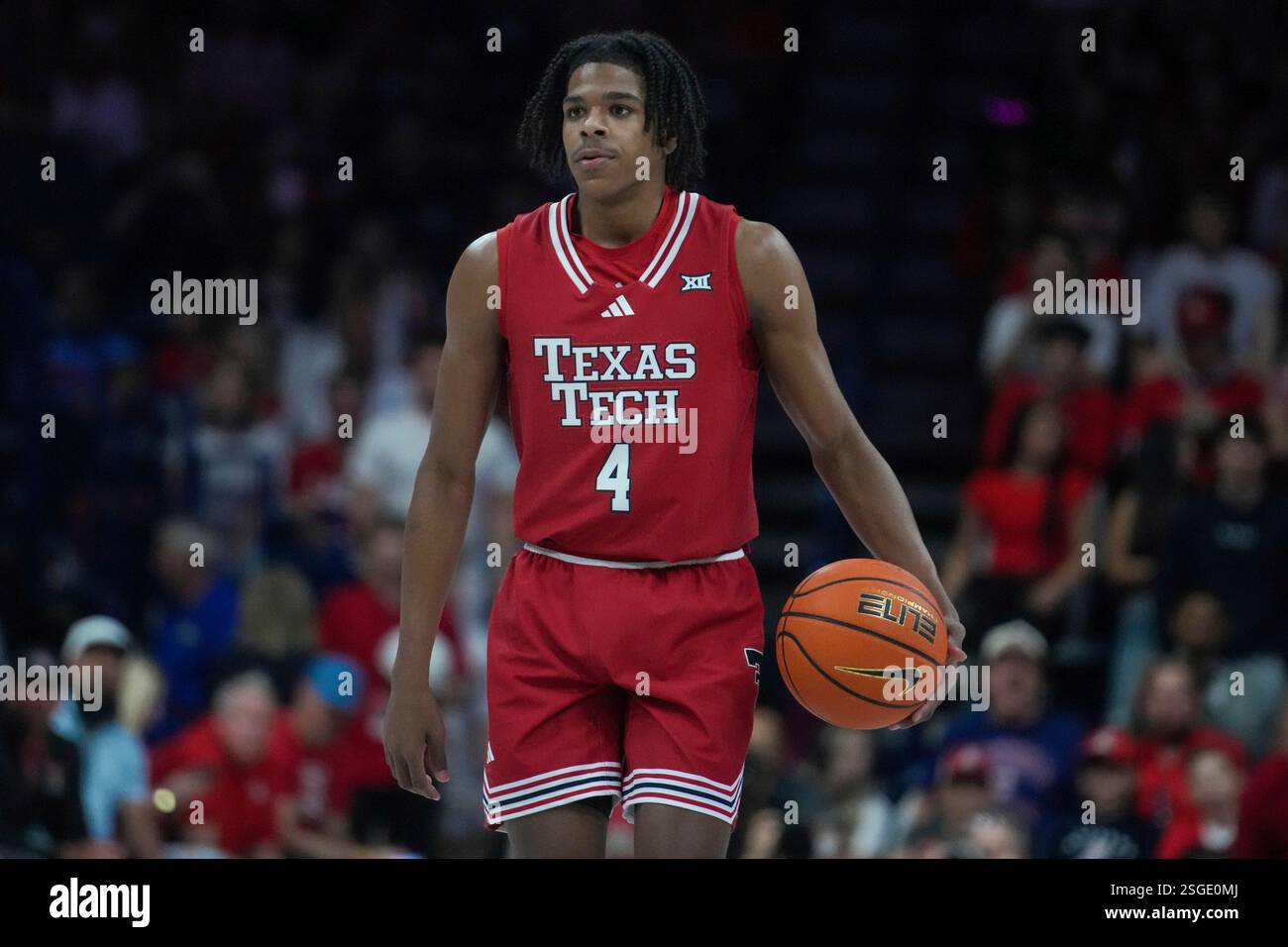 Texas Tech guard Christian Anderson (4) against Arizona during the second half of an NCAA ...