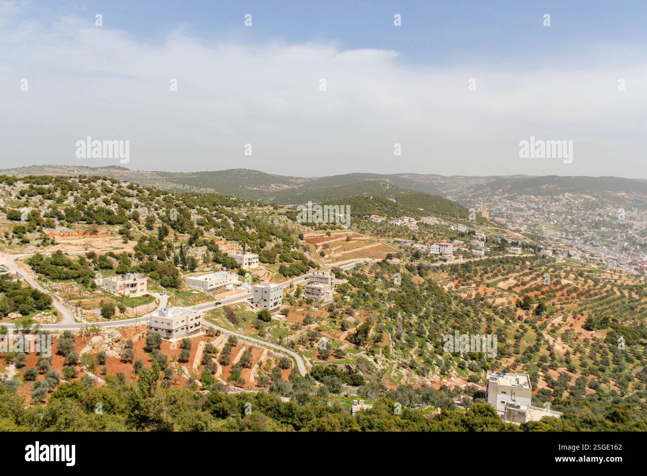 The serene and undulating terrain of rural Jordan Stock Photo - Alamy